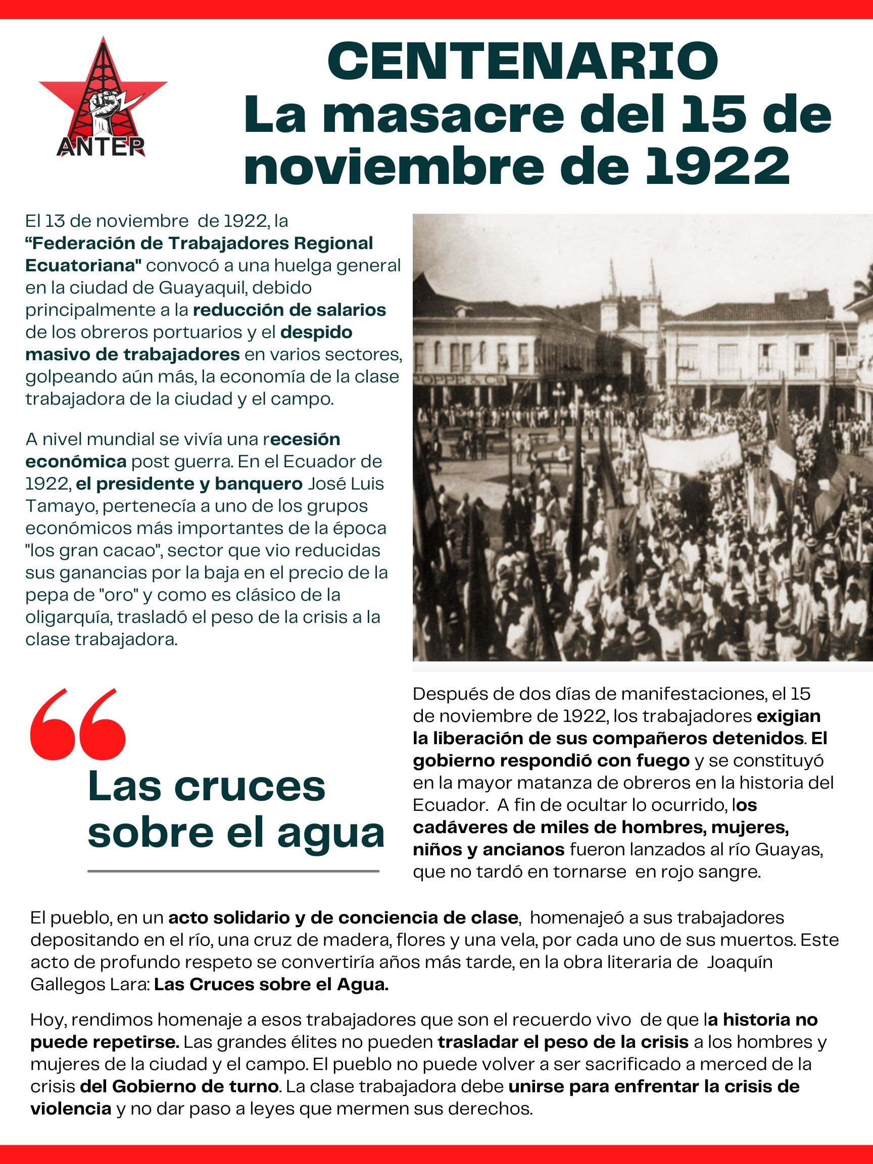 Honor y gloria a los mártires del 15 de noviembre de 1922 – ANTEP